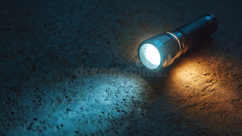 Flashlight on Dark Surface Wallpaper, Generative Ai Stock Image - Image ...