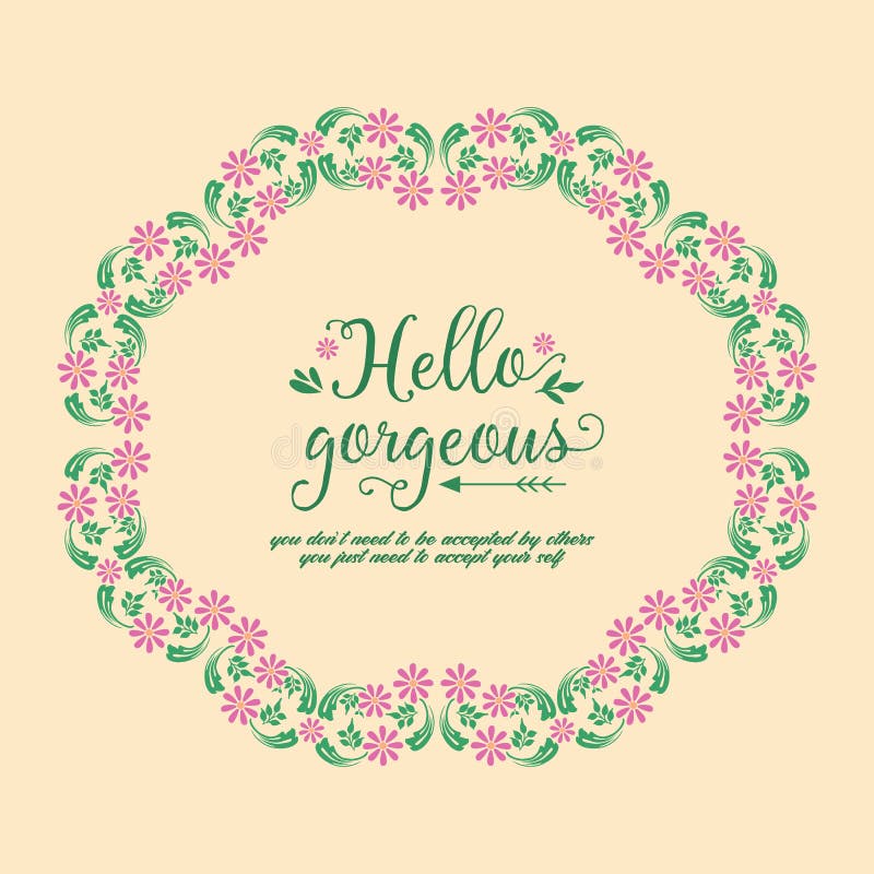 Wallpaper Design for Hello Gorgeous Card, with Pattern of Leaf and Pink ...