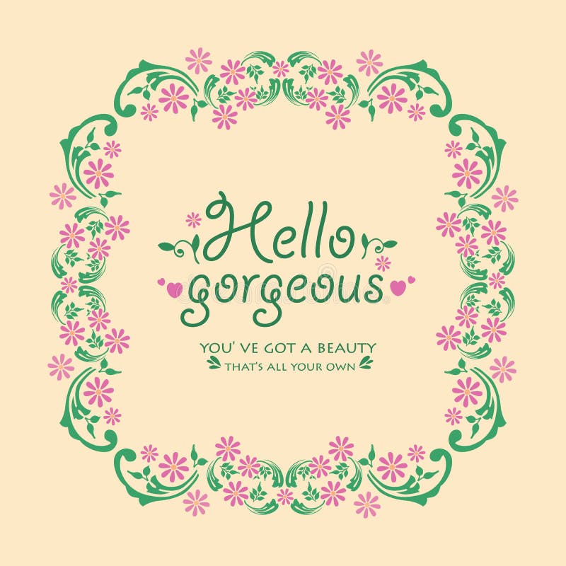 Wallpaper Design for Hello Gorgeous Card, with Pattern of Leaf and Pink ...