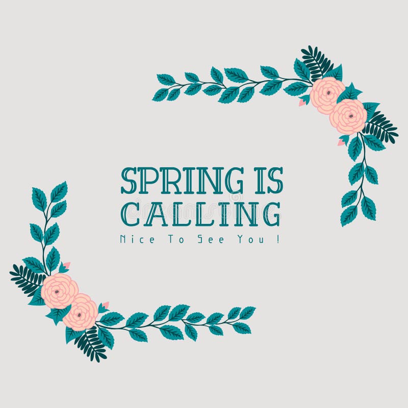 Wallpaper Design for Spring Calling Greeting Card, with Modern Style of ...
