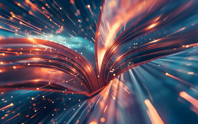 Wallpaper of Digital Book, Abstract Technology Concept, Realistic ...