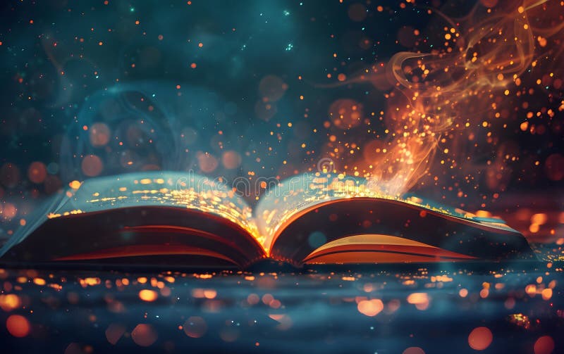 Wallpaper of Digital Book, Abstract Technology Concept, Realistic ...