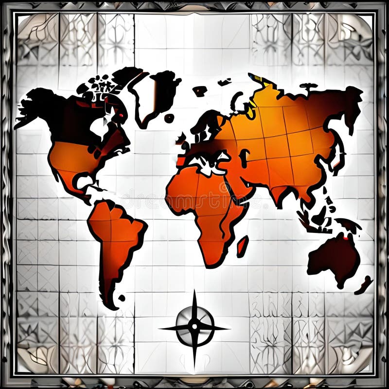 Wallpaper Do Design Do Mapa Mundial Ilustração Stock - Ilustração de ...