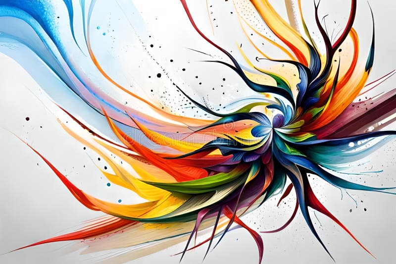 Wallpaper with Dramatic Colorful Patterns, Line Art Perfect for ...