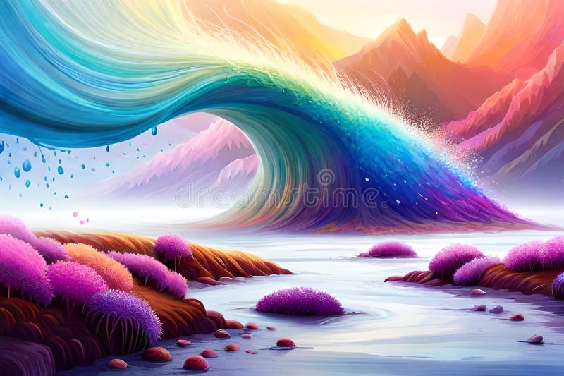 Wallpaper with Dramatic Colorful Patterns, Line Art Perfect for ...