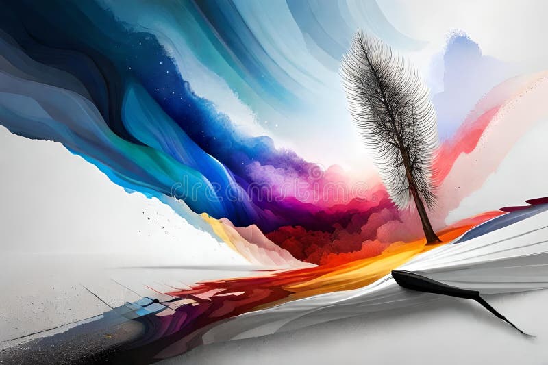 Wallpaper with Dramatic Colorful Patterns, Line Art Perfect for ...