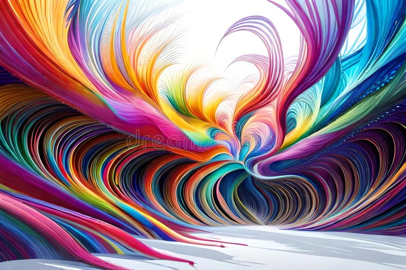 Wallpaper with Dramatic Colorful Patterns, Line Art Perfect for ...