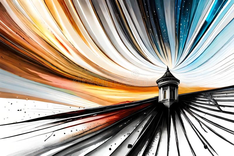 Wallpaper with Dramatic Colorful Patterns, Line Art Perfect for ...