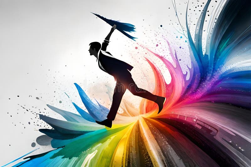 Wallpaper with Dramatic Colorful Patterns, Line Art Perfect for ...