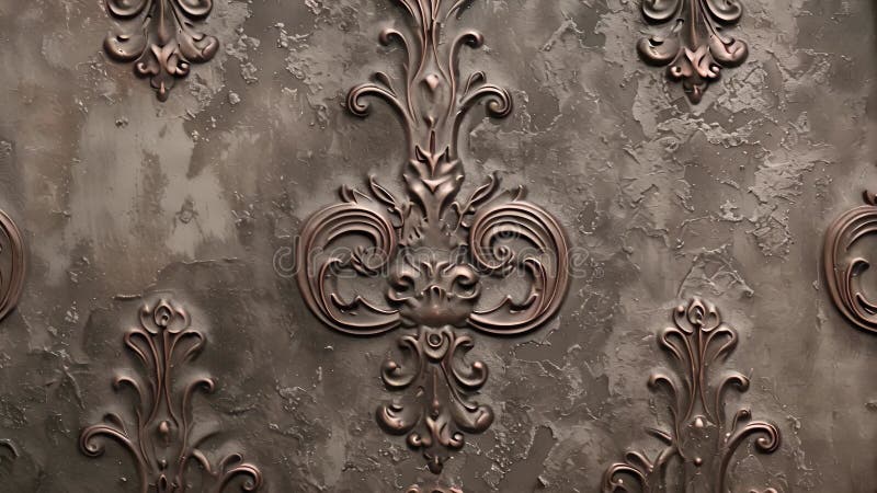 The Wallpaper Features a Deeply Embossed Damask Design Adding Depth and ...