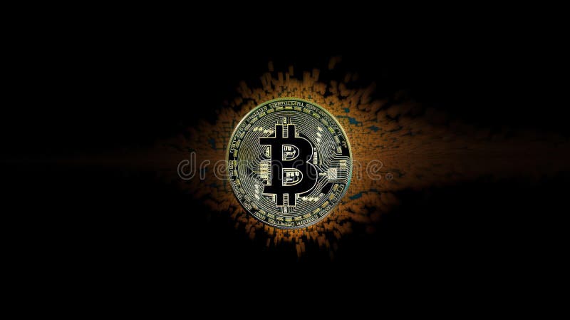 Digital Gold: a Bitcoin Wallpaper Stock Illustration - Illustration of ...