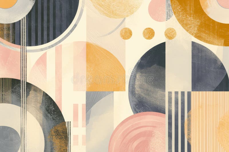 A Wallpaper Featuring an Arrangement of Circles and Lines in a ...
