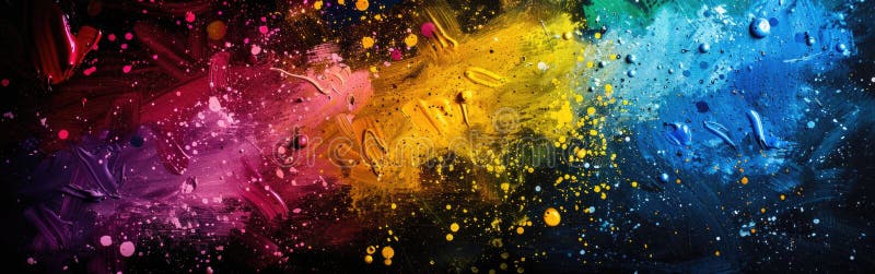 Wallpaper Featuring Vibrant Rainbow Colors with Water Drops Creating a ...