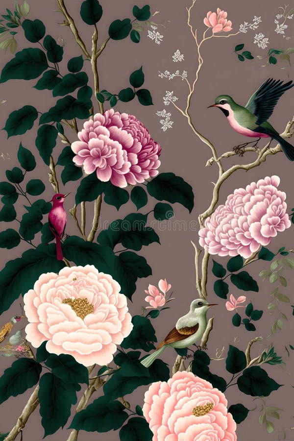 Wallpaper for the Flowers Forest and Roses with Branche Stock Photo ...