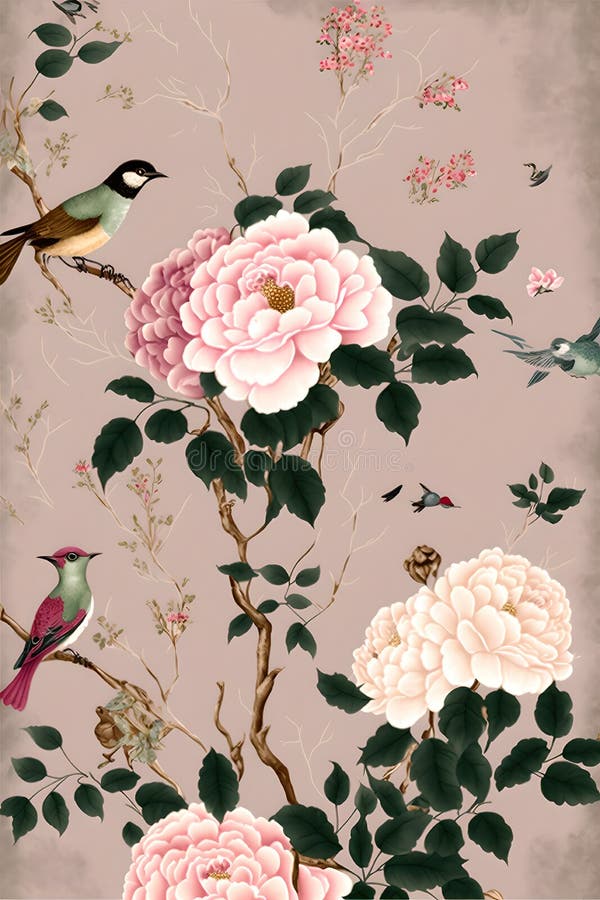 Wallpaper for the Flowers Forest and Roses with Branche Stock Photo ...