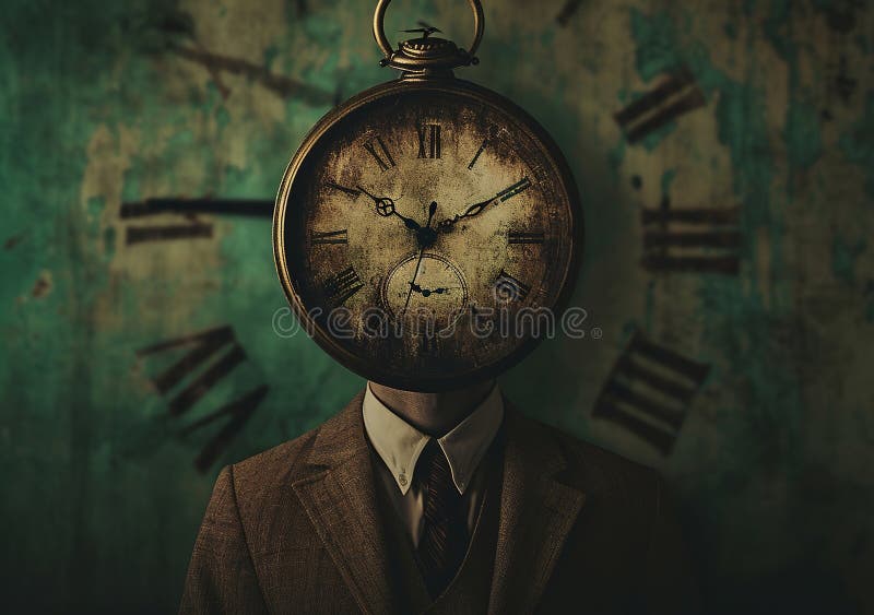 Time and Decay on the Wall, Generative AI Stock Illustration ...