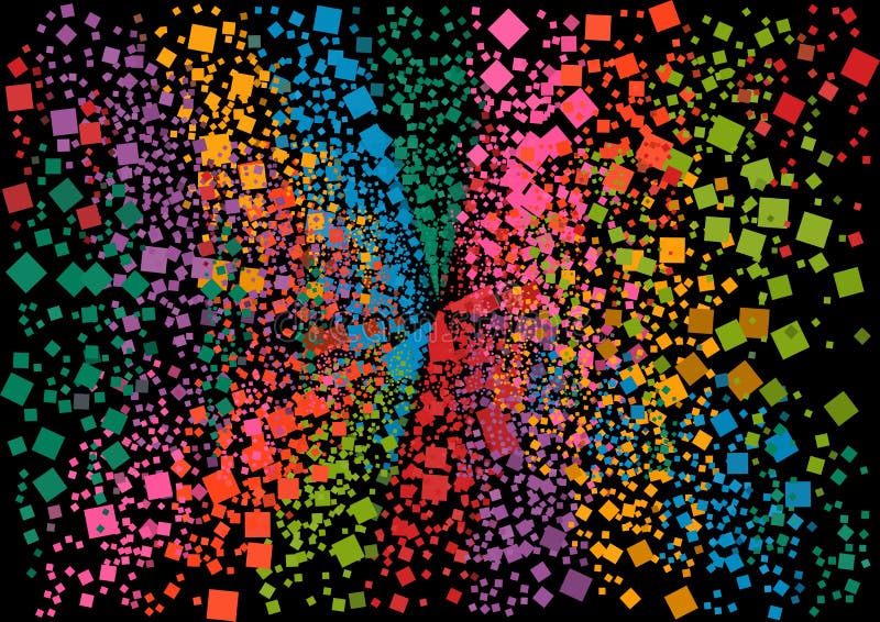 Wallpaper with Geometric Elements Design with Colors and Random Layout ...