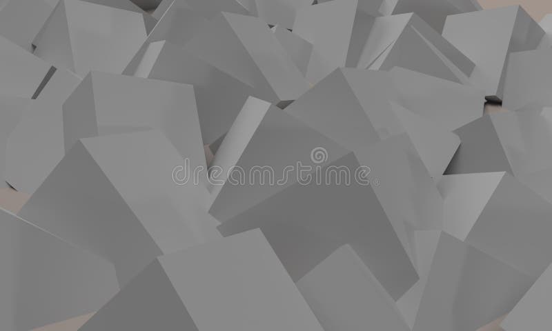 Wallpaper. Gray Abstract Polyhedra. 3d Texture. Background. Stock ...