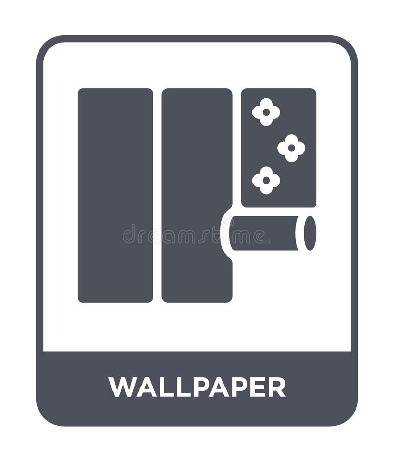 Wallpaper Icon in Trendy Design Style. Wallpaper Icon Isolated on White ...