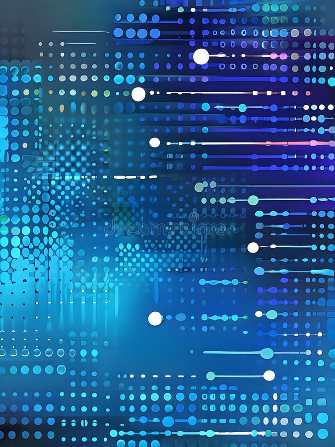 Illustration of Artificial Intelligence, Lines, Dots and Pattern in ...