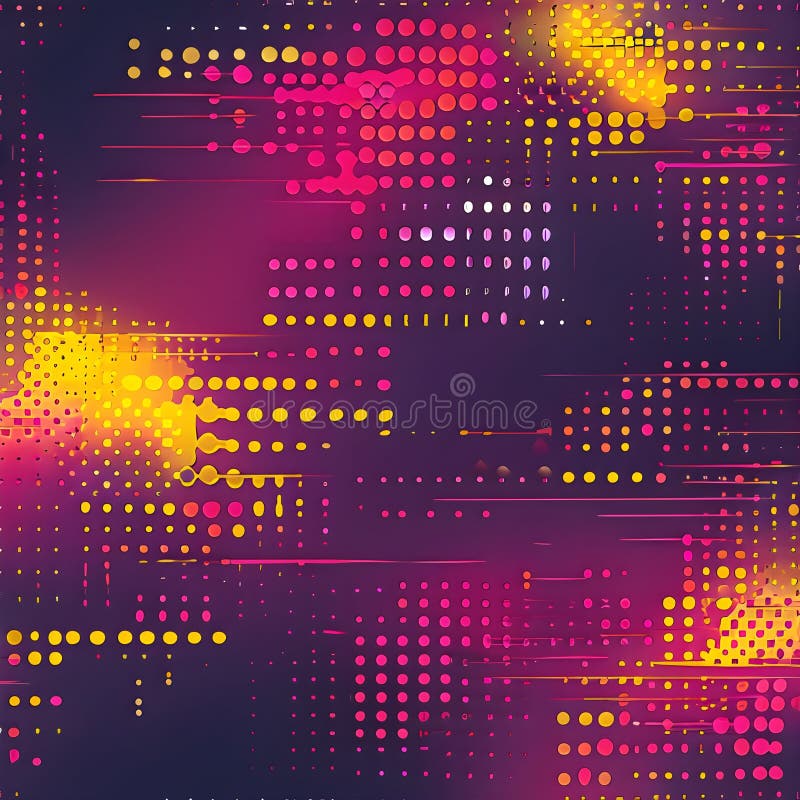 Illustration of Artificial Intelligence, Lines, Dots and Pattern in ...