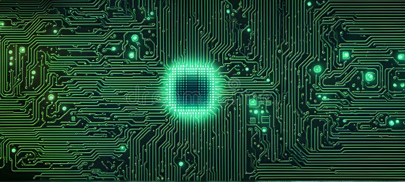 Wallpaper Illustration of Mosaic of Abstract Cyber Technology Stock ...