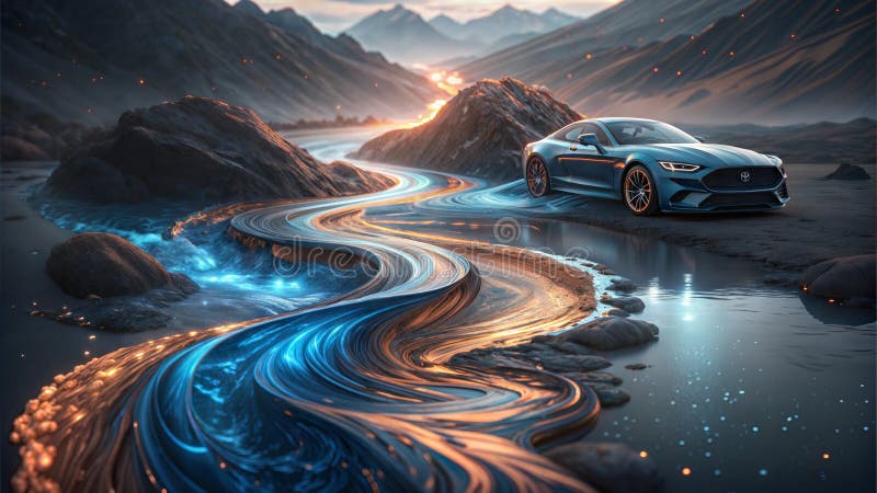 Amazing and Impressive Illustration Wallpaper. AI Generated. Stock ...