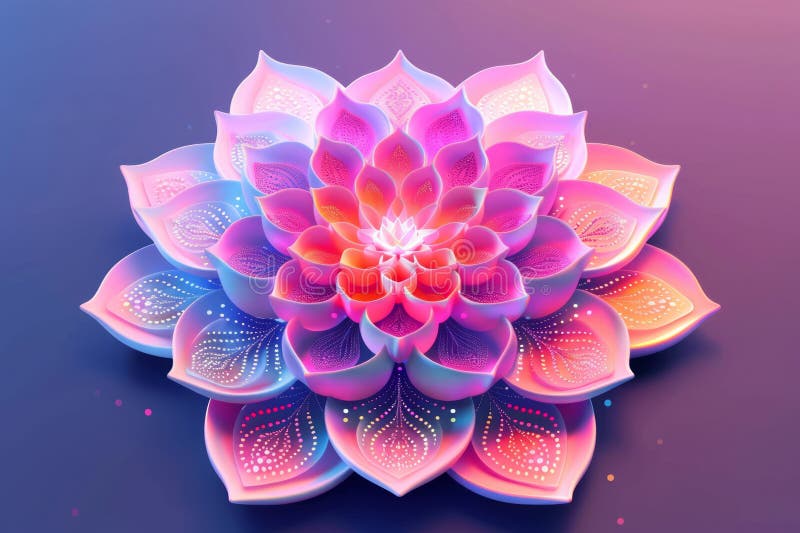 Wallpaper of Indian Mandala in Colour Gradient Stock Illustration ...
