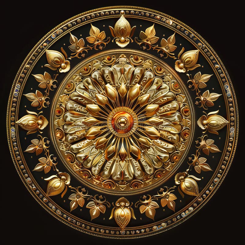 Wallpaper of Indian Mandala in Colour Gradient Stock Illustration ...