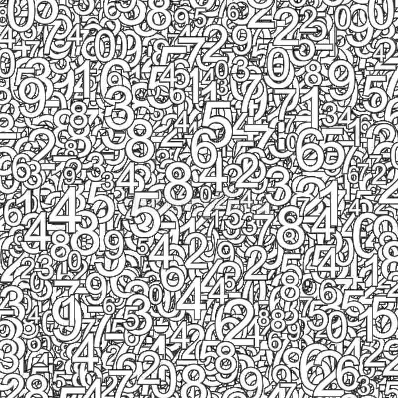 Wallpaper with Metallic Numbers 0 Up To 9 in Different Sizes Stock ...