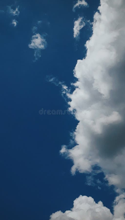Wallpaper for Mobile with Full Blue Sky and Clouds Stock Image - Image ...
