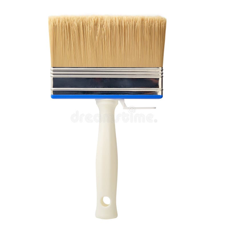 Wallpaper Paste Brush Isolated Over White Stock Photo - Image of paint ...