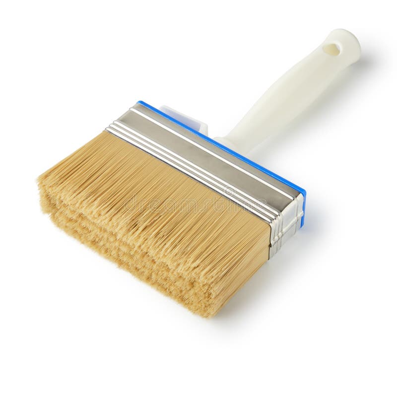 Wallpaper Paste Brush Isolated Over White Stock Photo - Image of ...