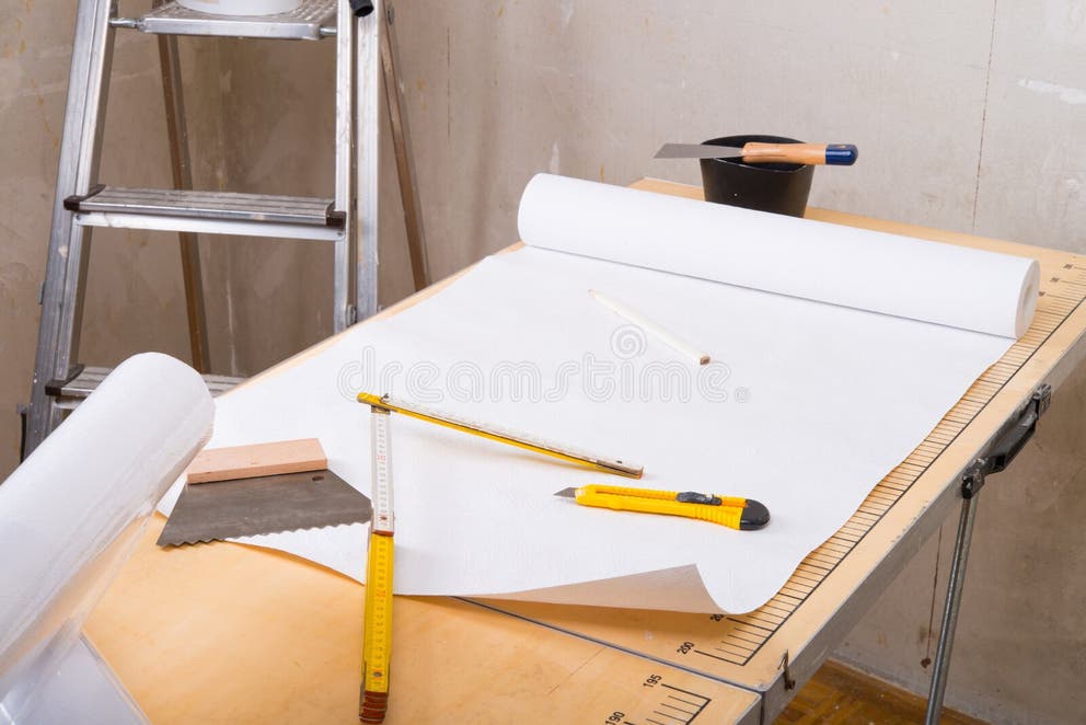 Pasting table stock photo. Image of building, clothes - 30133960