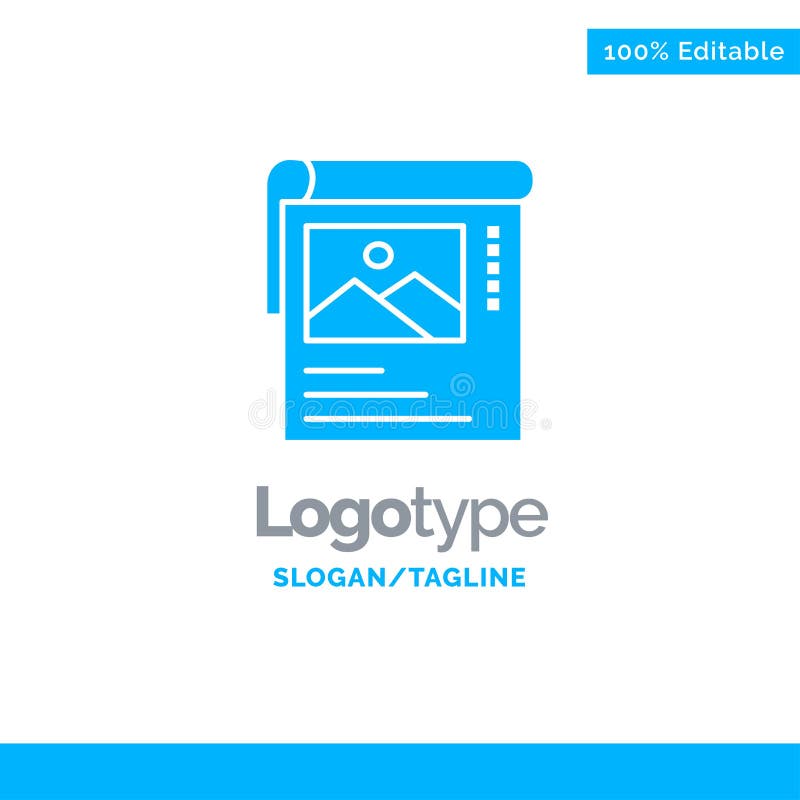 Wallpaper, Poster, Brochure Blue Business Logo Template Stock Vector ...