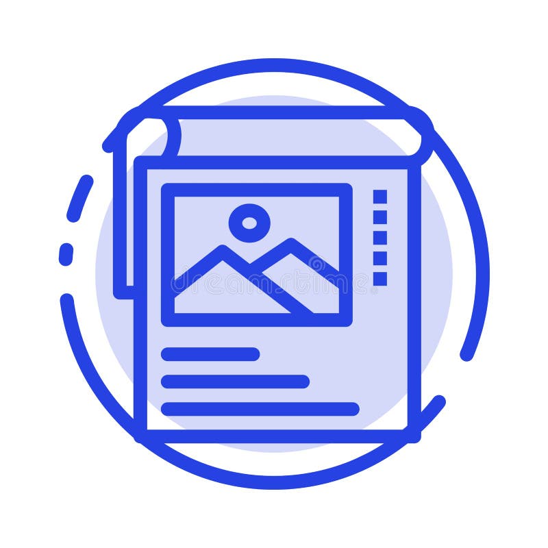 Wallpaper, Poster, Brochure Blue Dotted Line Line Icon Stock Vector ...