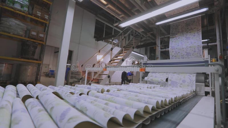 Wallpaper Production, Wallpaper Production Process. Industrial Interior ...