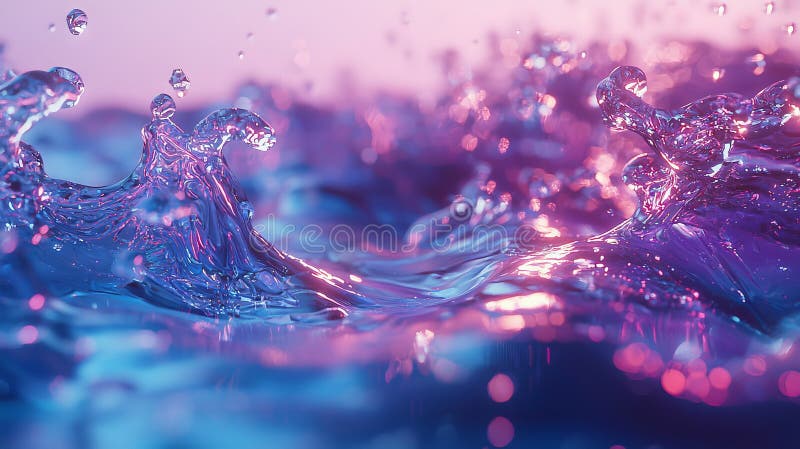 Wallpaper with a Purple Blue Plastic Shiny Background and a Latex ...