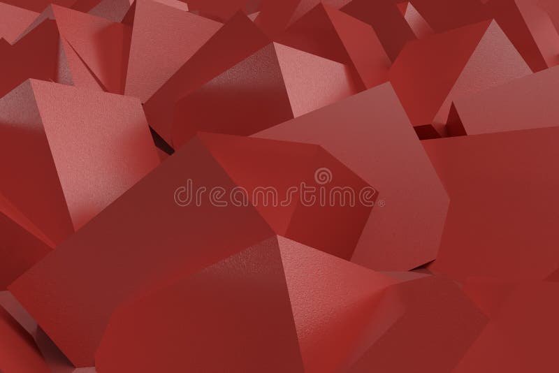 Wallpaper. Red Abstract Polyhedra. 3d Texture. Background. Stock ...