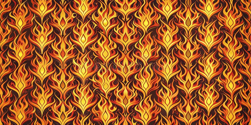 Wallpaper Representing a Pattern of Flames in Random Colors AI ...