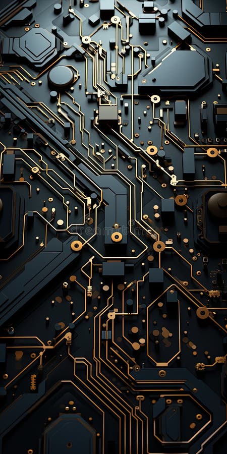 Wallpaper Retro Tech Background for Mobile. Stock Illustration ...