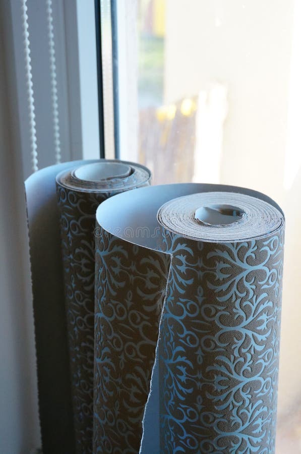 Wallpaper rolls stock image. Image of pattern, rolls - 48787037