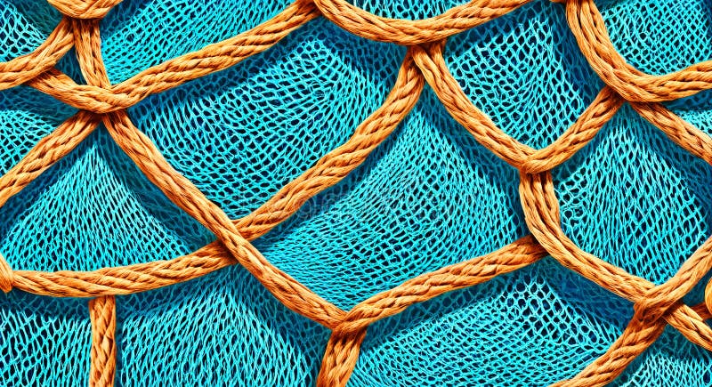 A Wallpaper with a Rope and Net Pattern. Stock Illustration ...