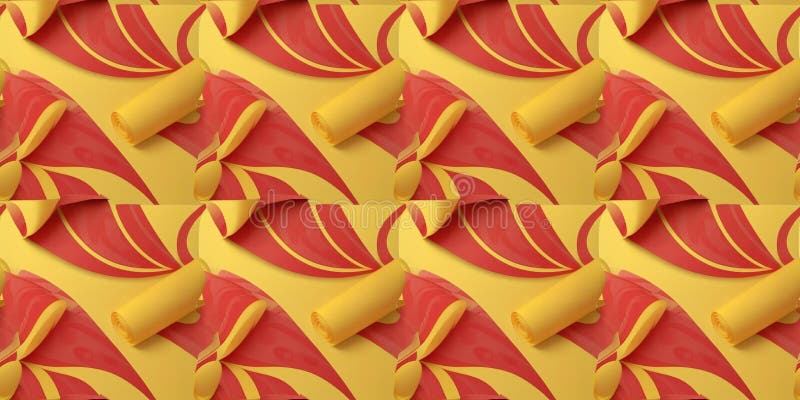 Wallpaper Soft Red Soft Yellow Soft Smooth Lines 3D Texture Seamless ...
