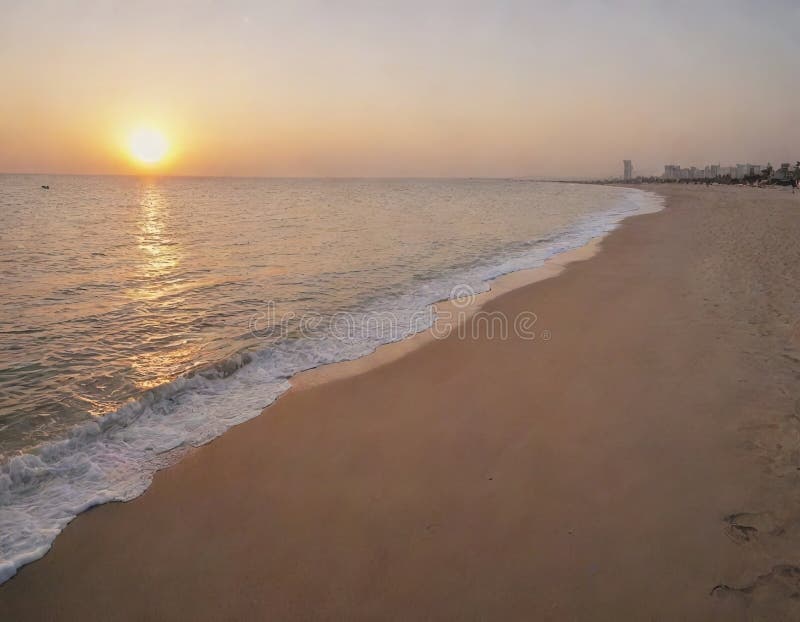 Wallpaper Sunset on Beach, Sunset and Wave, Sunset Time. Stock ...