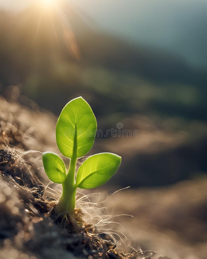 Beginning of a New Life- Growing Sprout Stock Image - Image of small ...