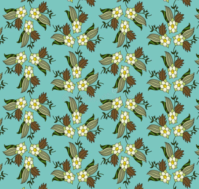 Seamless flower pattern stock vector. Illustration of fabric - 245718159