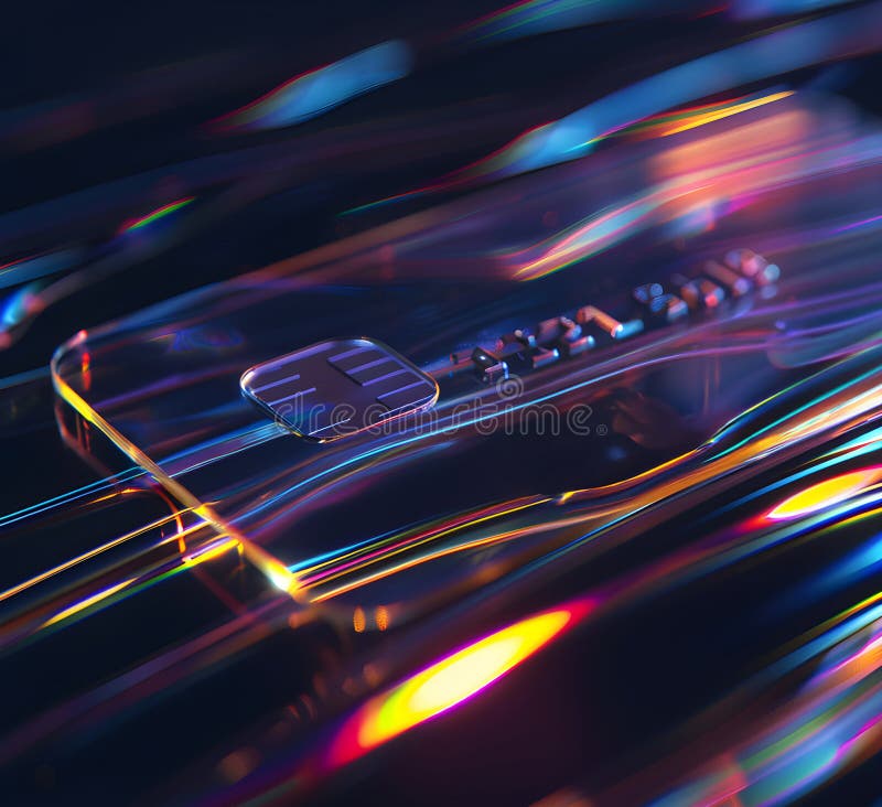 Wallpaper of Virtual Banking Card on Digital Background, Abstract ...