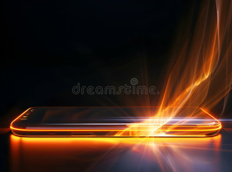 Wallpaper of Virtual Mobile Phone on Digital Background, Abstract ...