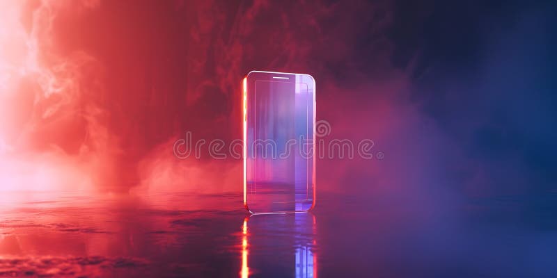 Wallpaper of Virtual Mobile Phone on Digital Background, Abstract ...